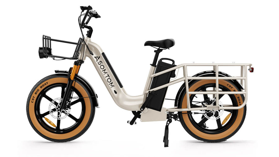 MAMMOTH Low-Step Cargo E-Bike – Dual Battery for Urban Living – Asomtom ...