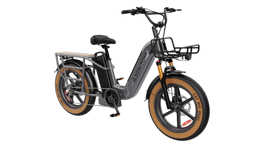 MAMMOTH Low-Step Cargo E-Bike – Dual Battery for Urban Living – Asomtom ...